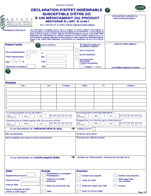 Remplissable En Ligne ammppu D CLARATION D'EFFET IND SIRABLE SUSCEPTIBLE ... - ammppu Fax Email ...