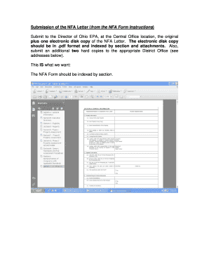 Fillable Online epa ohio Submission of the NFA Letter from the NFA Form ...