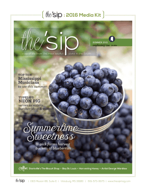 Fillable Online Media Kit - Sip Magazine A Sip of the South Fax Email ...