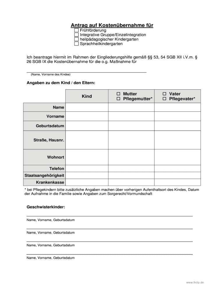 Ausfüllbar Online Antrag auf Kosten bernahme f r - Landkreis Cloppenburg Fax Email Drucken ...