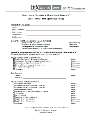Fillable Online mansci ovgu Bewerbungsformular - Management Science Fax ...