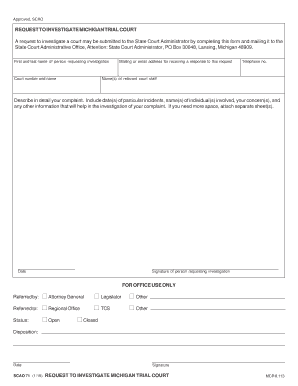 Fillable Online courts mi Describe in detail your complaint. Include ...