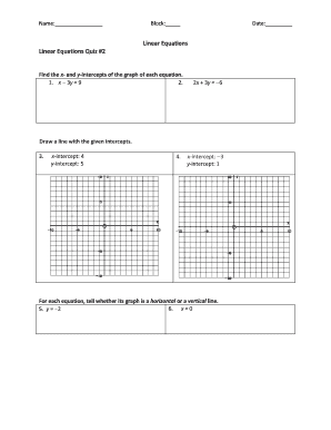Fillable Online hwmath Linear Equations Linear Equations Quiz 2 ...
