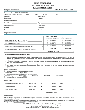 Fillable Online ieee-cyber BREGISTRATIONb FORM - IEEE CYBER Conference ...