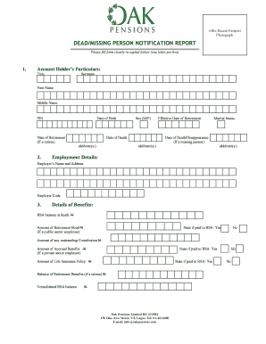 Fillable Online DEADMISSING PERSON NOTIFICATION REPORT Fax Email Print ...