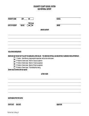 Fillable Online dcss schooldesk DOUGHERTY COUNTY SCHOOL SYSTEM BUS ...