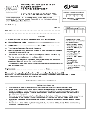 Fillable Online iom3 INSTRUCTION TO YOUR BANK OR BUILDING SOCIETY TO ...
