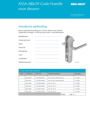 Invulbaar Online assaabloy ASSA ABLOY Code Handle voor deuren ...