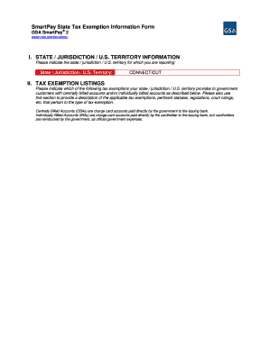 Fillable Online SmartPay State Tax Exemption Information Form I STATE ...