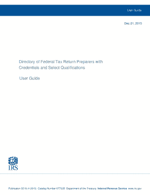 Fillable Online Return Preparer Directory User Guide Return Preparer ...