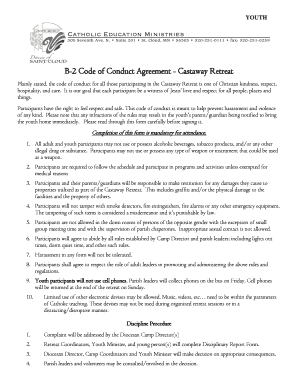 Fillable Online stmarystlouis Code of Conduct Agreement - St Mary039s ...