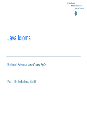 Ausfüllbar Online lab4inf fh-muenster Java Idioms - lab4inffh ...