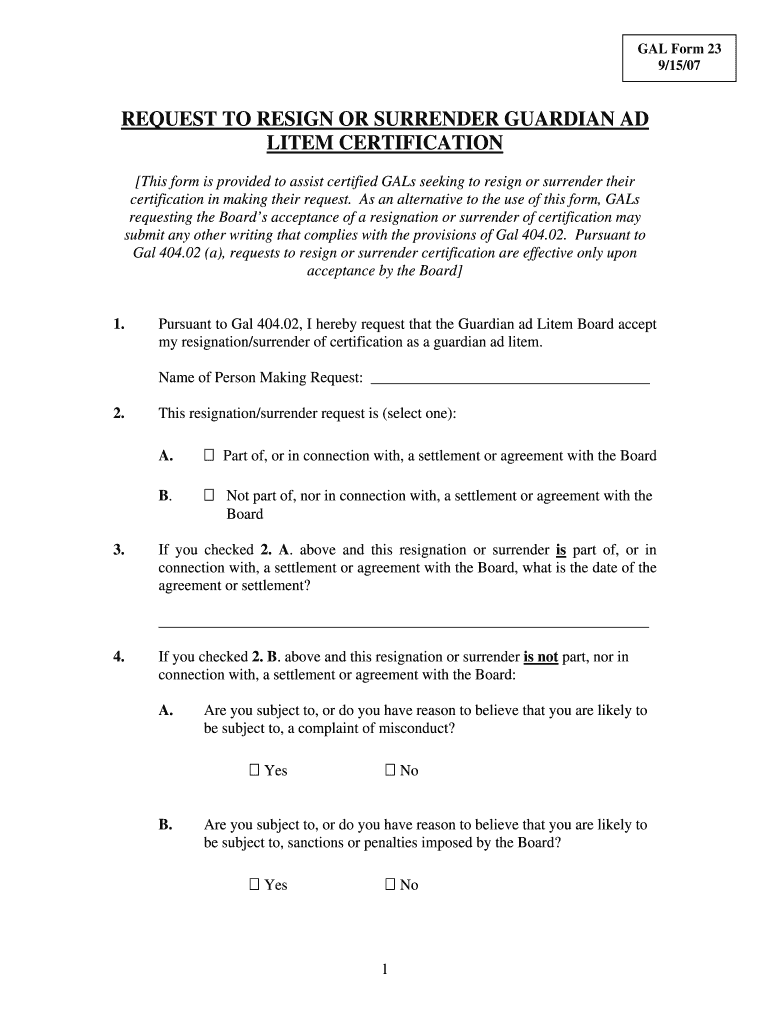 Fillable Online nh Resignation or surrender of certification request ...