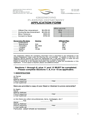 Fillable Online greenstone civicweb Planning Amendments Application ...