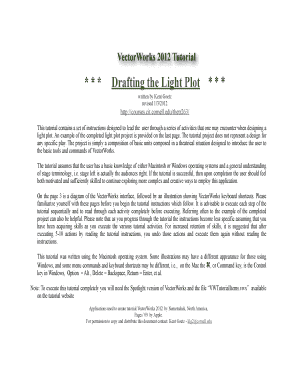 Fillable Online Drafting the Light Plot * * * Fax Email Print - pdfFiller