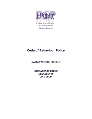 Fillable Online dspns Code of Behaviour 2010 - Dalkey School Project ...