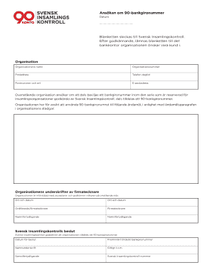 Fillable Online insamlingskontroll Ans kan om 90-bankgironummer ...