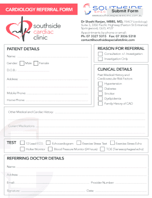 Fillable Online 14242 Cardiology Referral Formai Fax Email Print ...