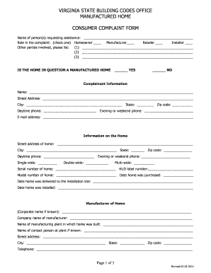 Fillable Online dhcd virginia File a Complaint - Virginia Department of ...