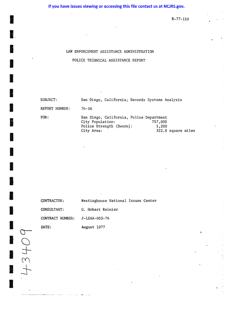 Fillable Online ncjrs I R77110 I - ncjrs Fax Email Print - pdfFiller