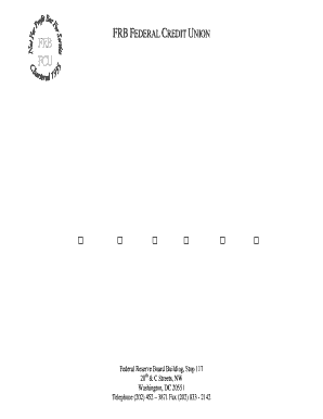Fillable Online frbfcu FRB F E CRREEDDIITT UNNIIOONN FRRBB FCCUU Fax ...