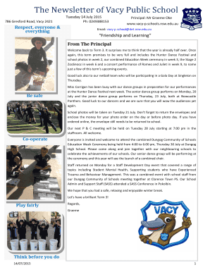 Fillable Online vacy-p schools nsw edu 140715 Week 29 pdf 2 MB - Vacy ...