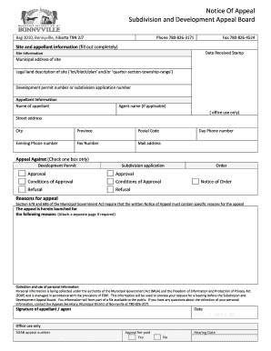 Fillable Online md bonnyville ab Apeeal Form Fax Email Print - pdfFiller