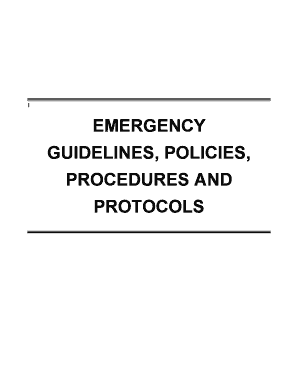 Fillable Online 120 Emergency Guidelines Policies Procedures and ...