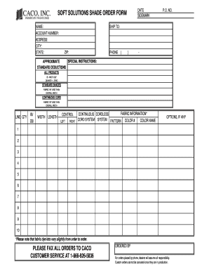 Fillable Online Soft Solutions Order Form - Caco Fax Email Print ...