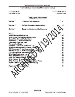 Fillable Online dps alaska Forensic Biology General Lab Maintenance ...