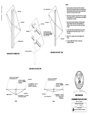 Fillable Online wsdot wa SIGN BRACING STANDARD PLAN G-50.10-02 - the ...