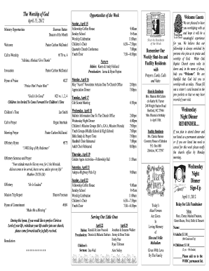 Fillable Online whiteoakchurch Remember Our Weekly Shut-Ins and ...