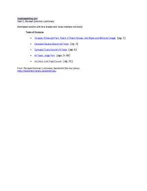 Fillable Online lectionary library vanderbilt Canadian Thanksgiving Day ...