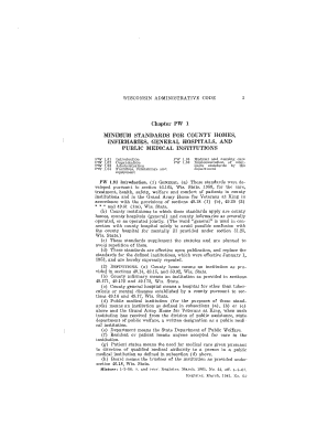 Fillable Online docs legis wisconsin Chapter PW 1 MINIMUM STANDARDS FOR ...