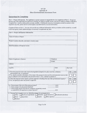 Fillable Online scribany CB Short Environmental Assessment Form NO YES ...