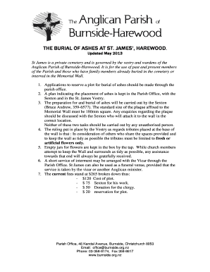 Fillable Online burnside org Burial of Ashes Info and Form - burnside ...
