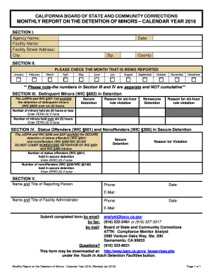Fillable Online CALIFORNIA BOARD OF STATE AND COMMUNITY CORRECTIONS ...