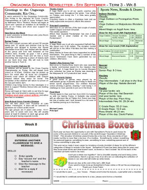 Fillable Online ongaonga school ONGAONGA SCHOOL -N EWSLETTER 5TH ...