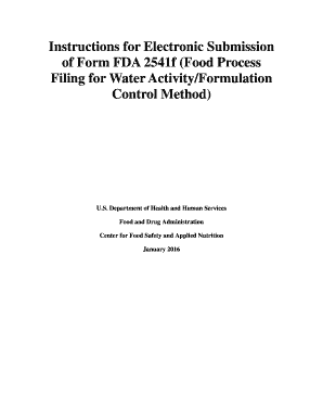 Fillable Online fda Instructions for Electronic Submission of Form FDA ...