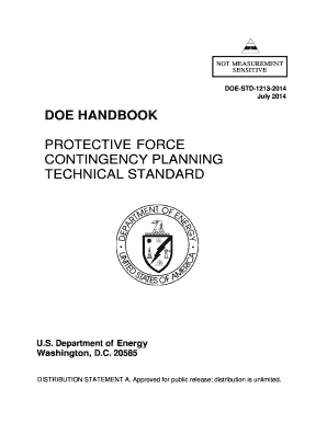 Fillable Online energy Protective Force Contingency Planning Technical ...