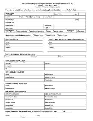 Fillable Online PREFERRED PHARMACY INFORMATION EMPLOYER INFORMATION Fax ...