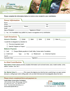 Fillable Online cvcfoundation Cash Donations - CVC Foundation - cvcfoundation Fax Email Print ...