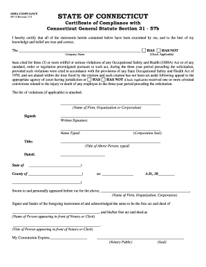 Fillable Online OSHA Compliance Formdocx Fax Email Print - pdfFiller