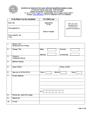 Fillable Online ciab res Application Form - CIAB - ciab res Fax Email ...