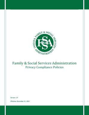 Fillable Online FSSA Privacy Compliance Policies & Procedures Fax Email ...