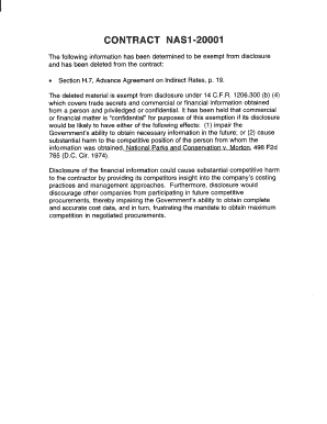 Fillable Online nasa Contract - Nasa - nasa Fax Email Print - pdfFiller