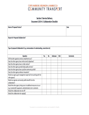 Fillable Online communitytransport net Section 3 Service Delivery ...