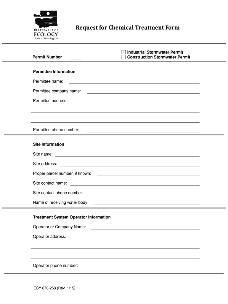 Fillable Online fortress wa Request for Chemical Treatment Form ...