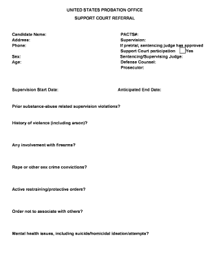 Fillable Online ctd uscourts Support Court Referral Form Fax Email ...