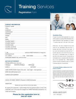 Fillable Online Training Services - Rand Worldwide Fax Email Print - pdfFiller